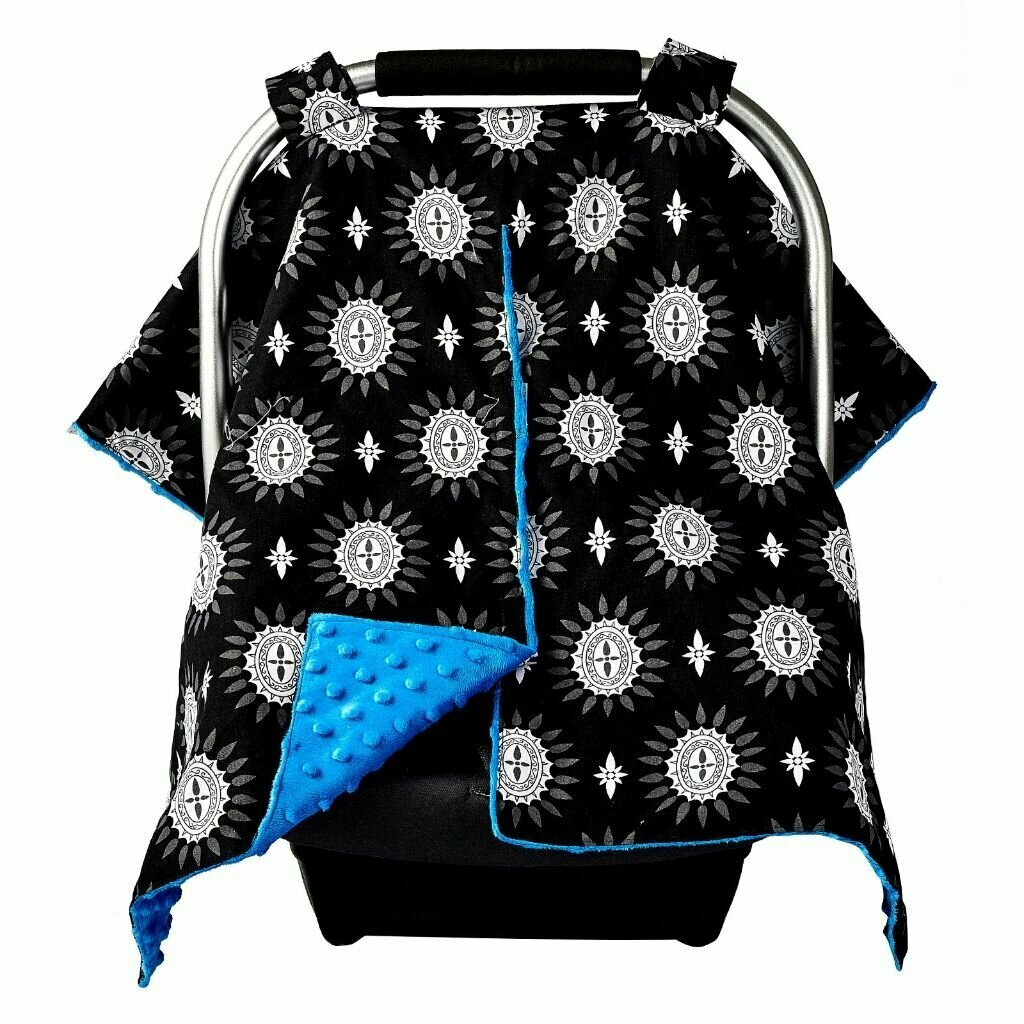 Детское сиденье безопасности, Утолщенный защитный чехол для детского люльки - черно-синий, 1 шт