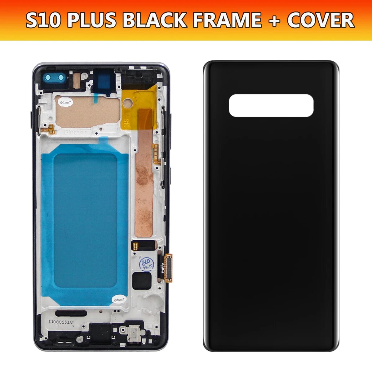Замена tft-экрана S10+, для Samsung Galaxy S10 Plus G975 G975F ЖК-дисплей, цифровой сенсорный экран для Samsung Galaxy S10 G973 S10Plus Black Cover