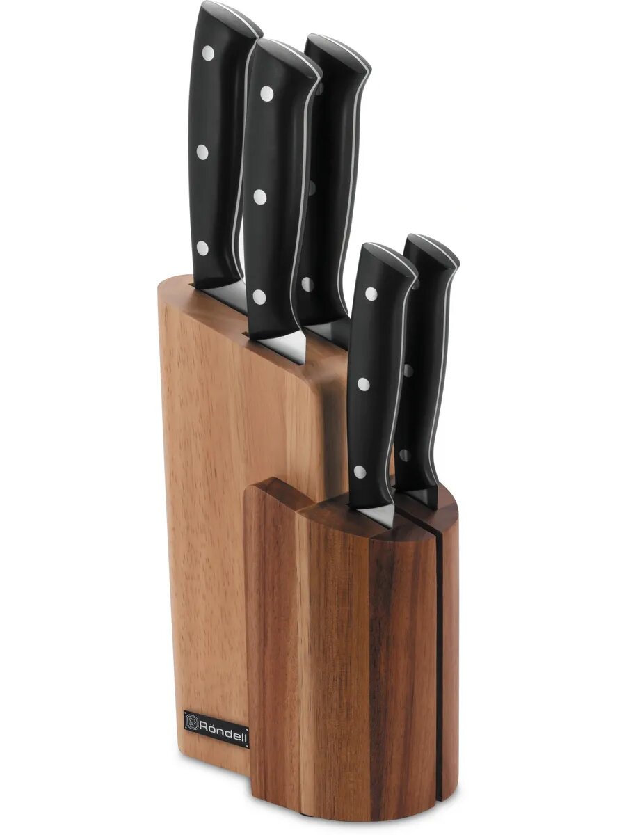 Набор ножей кухонныз-х Dual RD-1943 6 предметов+подставка