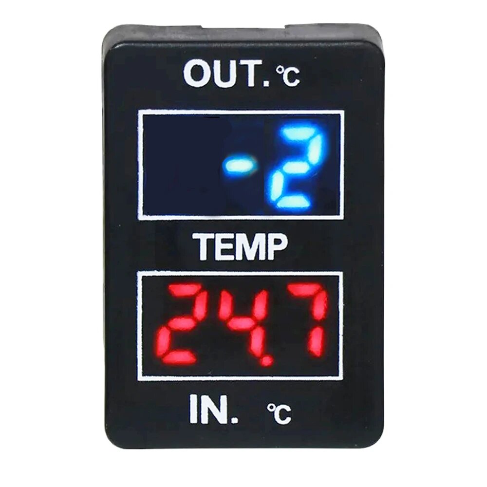Автомобильный термометр, внутренний/внешний дисплей температуры, двойной датчик температуры для TOYOTA, Camry, Corolla, Yaris, RAV Celsius Display