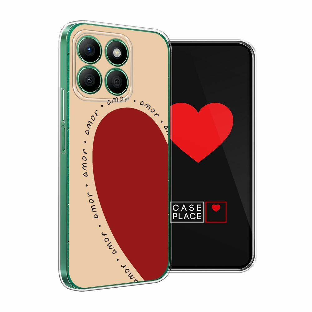 Чехол на Honor X8B / Хонор X8B с принтом "amor heart 1 - 14 февраля" — фото 1