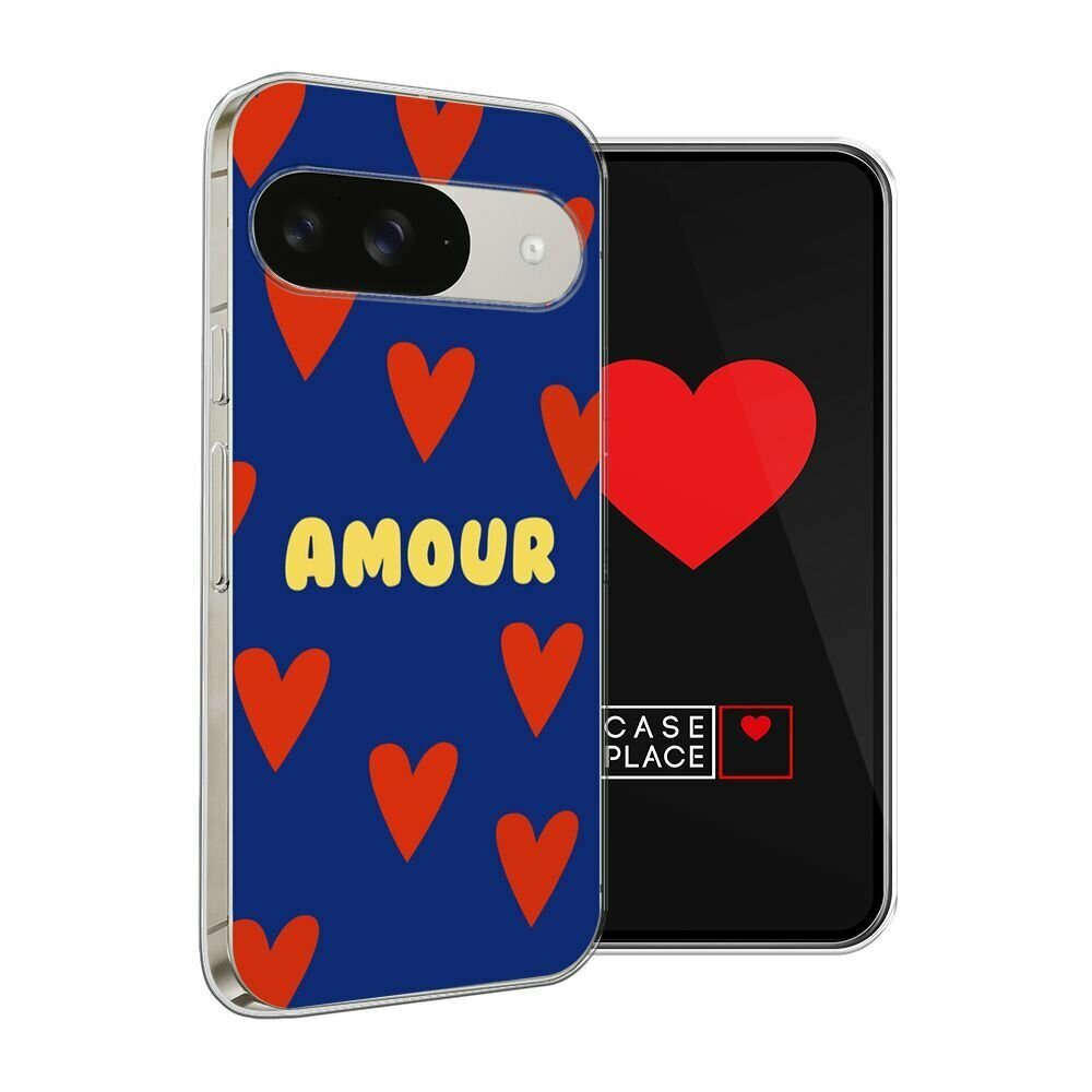 Чехол на Google Pixel 9 / Гугл Пиксель 9 с принтом "Amour art - 14 февраля" — фото 1