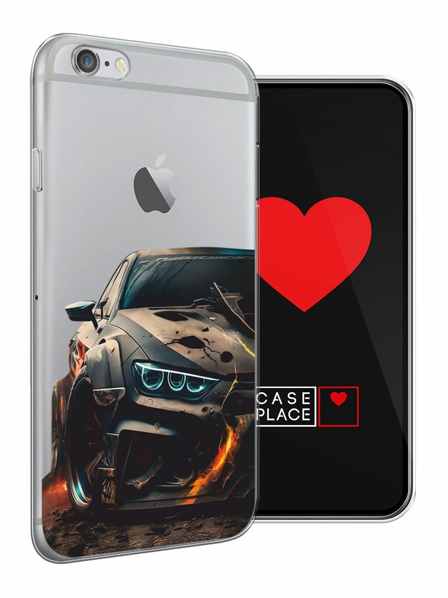 Чехол на Apple iPhone 6 / Айфон 6 с принтом "На износ", прозрачный — фото 1