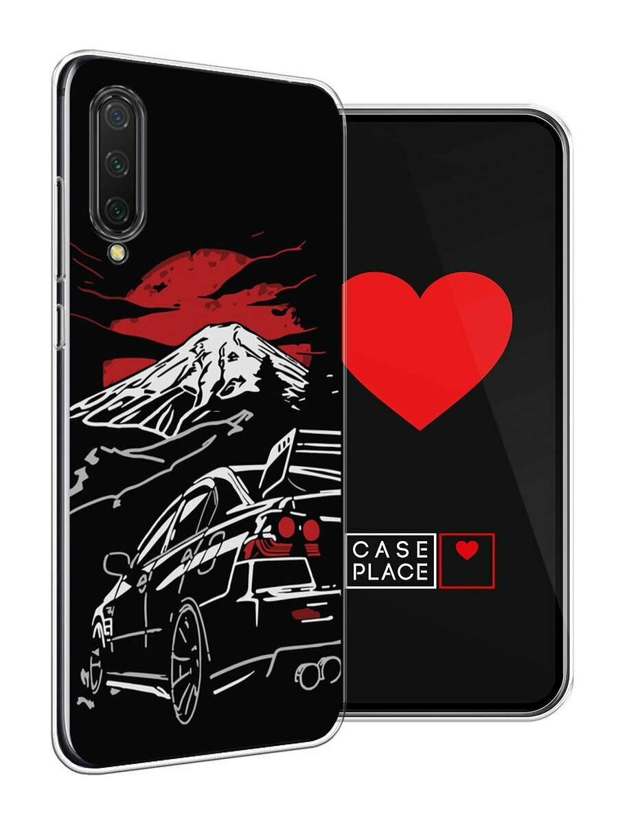 Чехол на Xiaomi Mi CC9/A3 Lite/9 Lite / Сяоми Mi CC9/A3 Lite/9 Lite с принтом "Машина в горах JDM" — фото 1