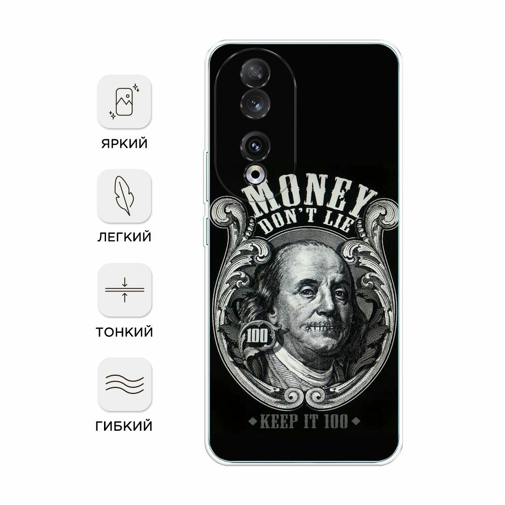 Силиконовый чехол на Honor 90 / Хонор 90 с принтом Money dont lie — фото 1