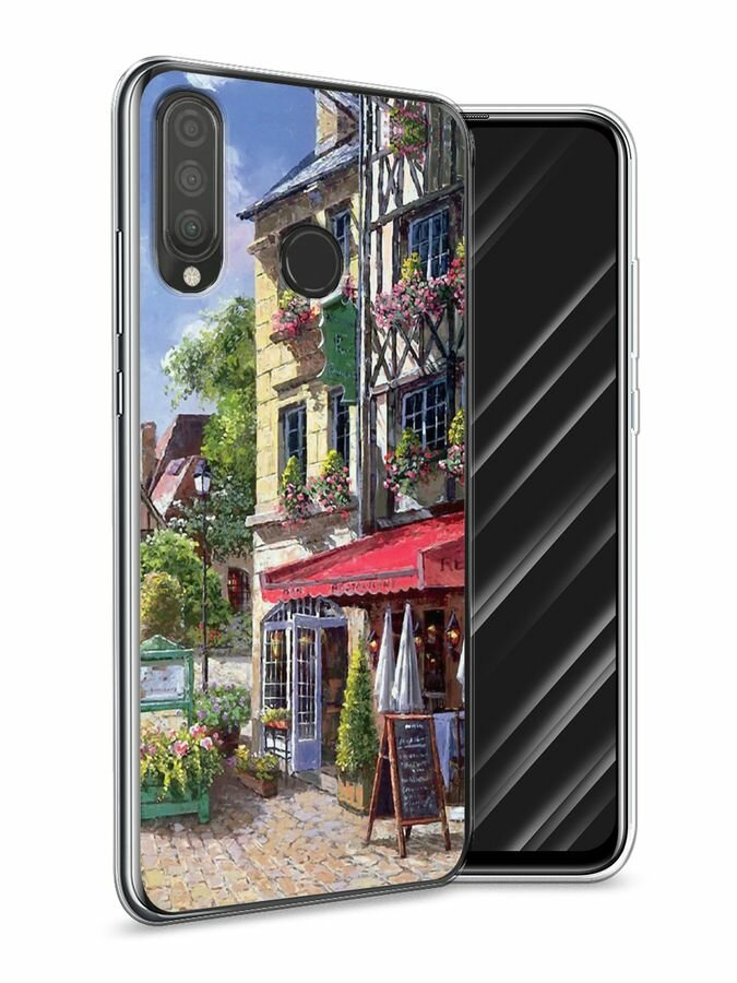 Чехол на Huawei P30 Lite/Honor 20S/20 Lite (2020) / Хуавей P30 Лайт с принтом "Старая улица"