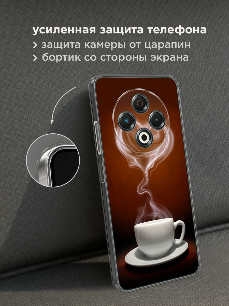 Чехол на Tecno Spark 30 / Текно Спарк 30 с принтом "Кофейная любовь" — фото 1