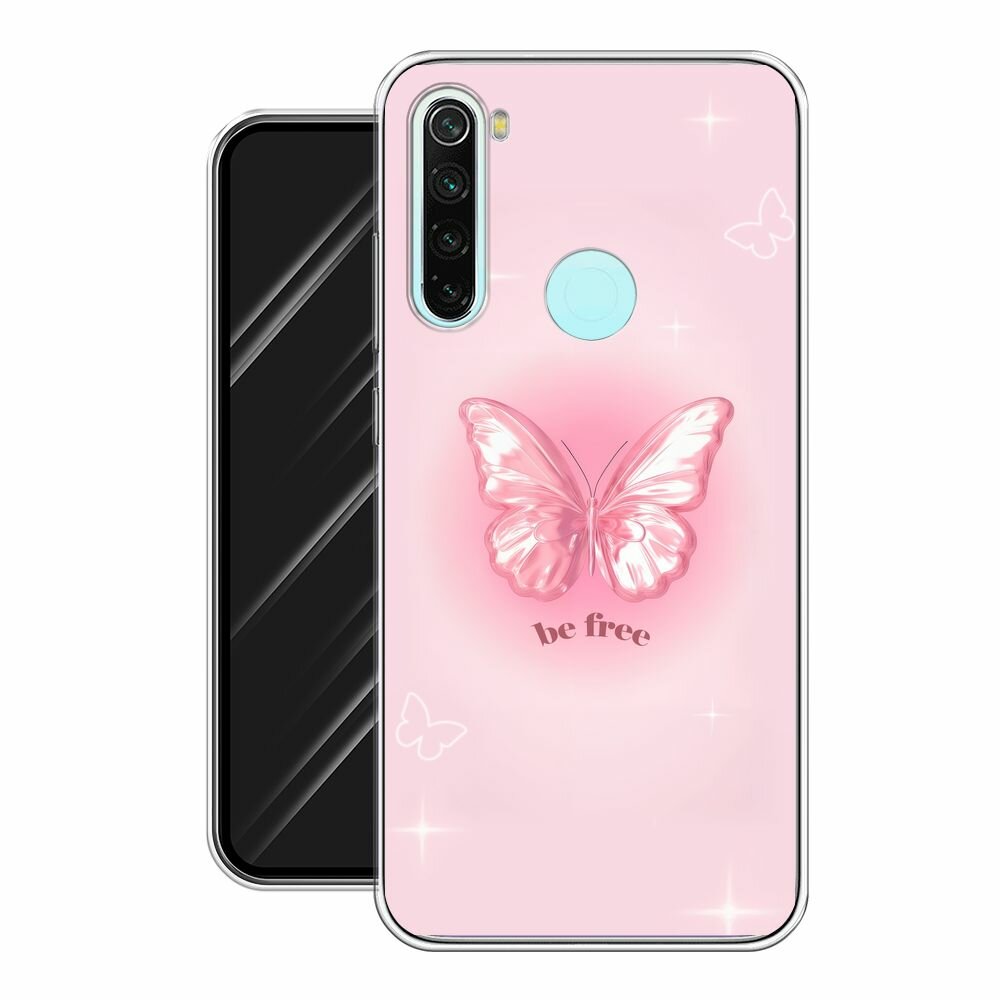 Чехол на Xiaomi Redmi Note 8 / Сяоми Редми Нот 8 с принтом "Be free butterfly 1" — фото 1