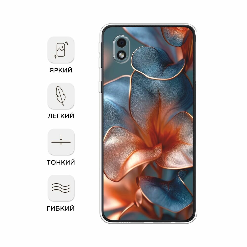 Чехол на Samsung Galaxy A01 Core / Самсунг Галакси А01 Core с принтом "Жемчужные цветы" — фото 1
