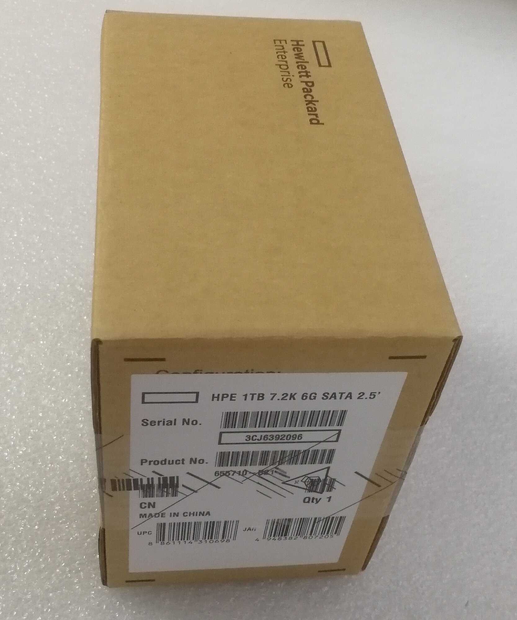 Жесткий диск HPE 655710-B21 1 ТБ 7.2K 6G SATA SFF 2.5 серверный 655710-S21 656108-001 832510-001 MM1000GFJTE