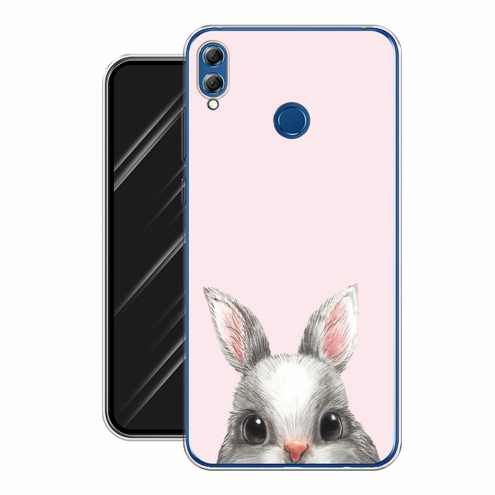 Чехол на Honor 8X / Хонор 8Х с принтом "Карандашный кролик 1 - 8 марта" — фото 1