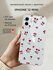 Чехол на Apple iPhone 12 mini / Айфон 12 Мини с принтом "Красные тюльпанчики", п...