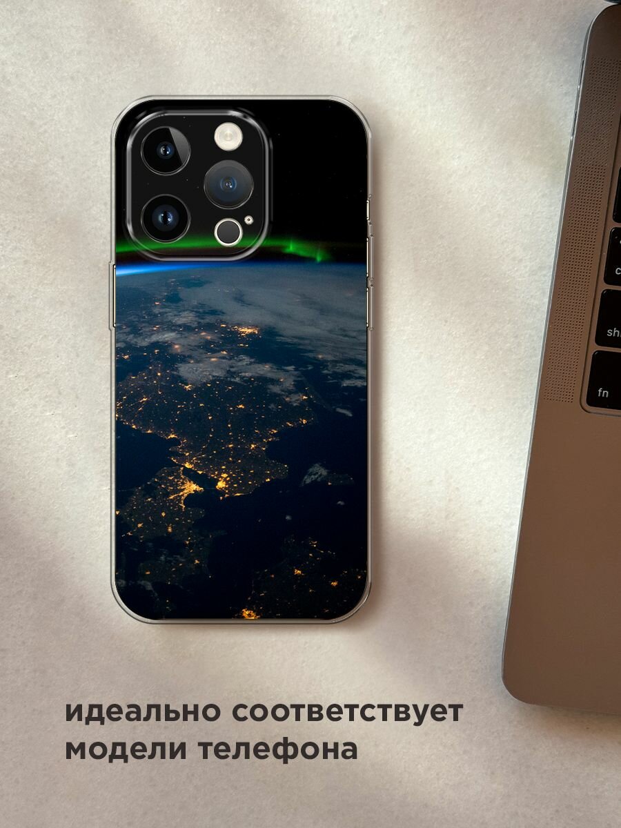 Чехол на Apple iPhone 14 Pro / Айфон 14 Про с принтом "Земля из космоса" — фото 1