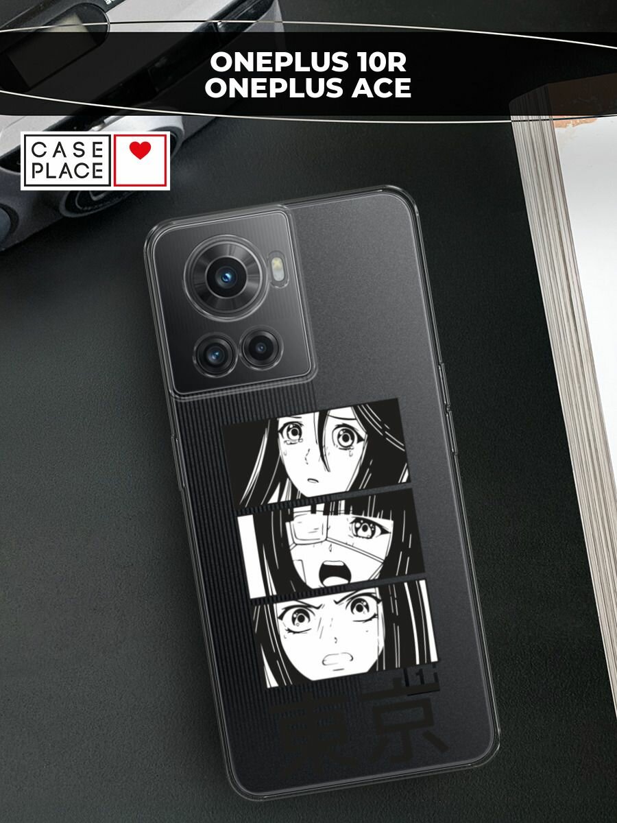Чехол на OnePlus 10R/Ace / Ван Плас 10R/Ace с принтом "Tokyo girls", прозрачный