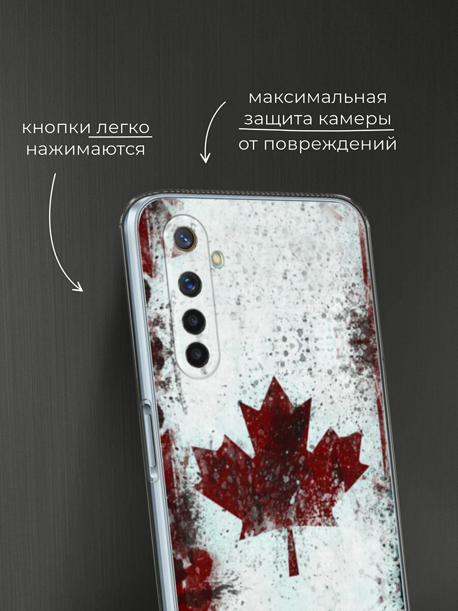 Силиконовый чехол на Realme 6 / Реалми 6 с принтом "Канада" — фото 1