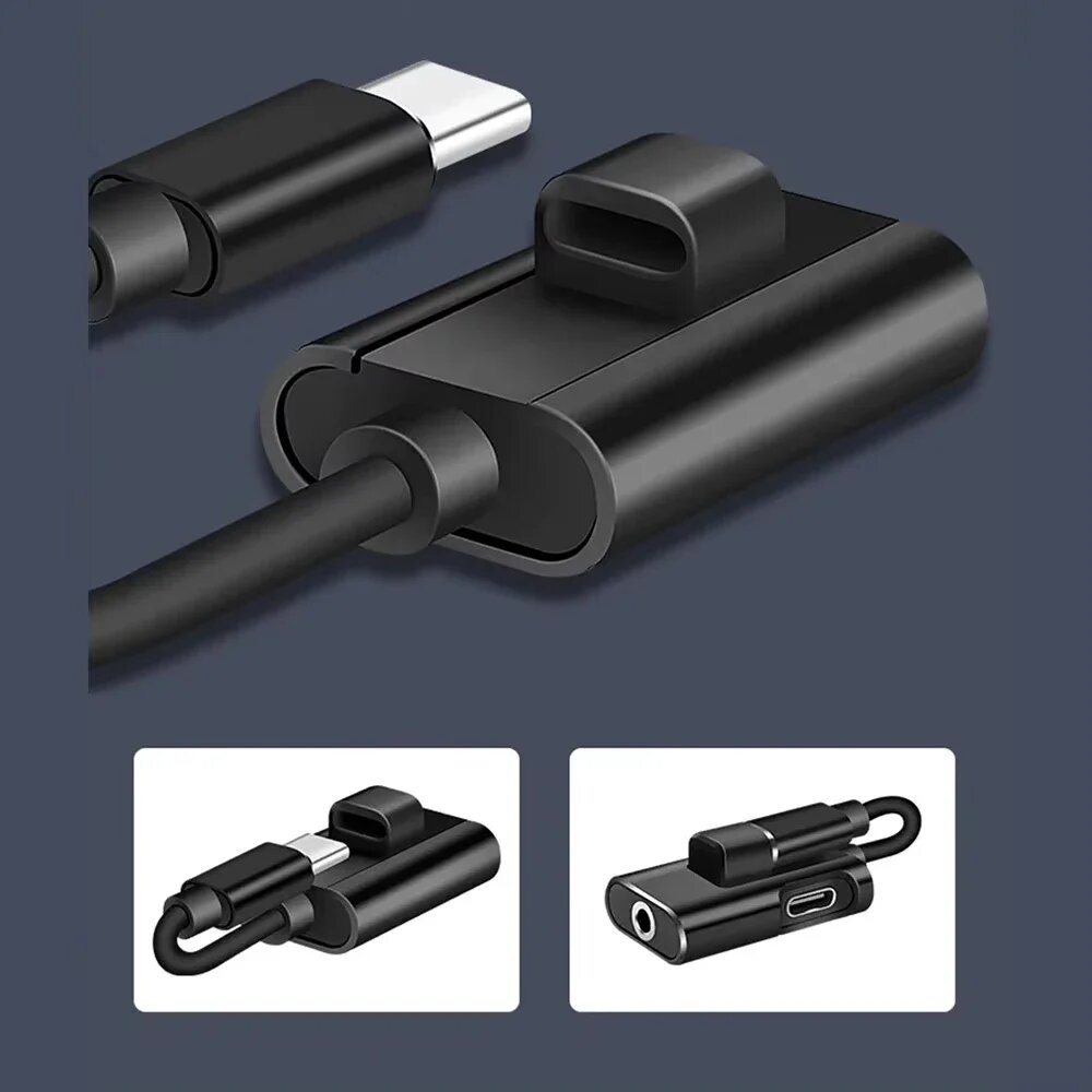 Адаптер USB-C 3.5 мм Silver 2 в 1 — фото 1