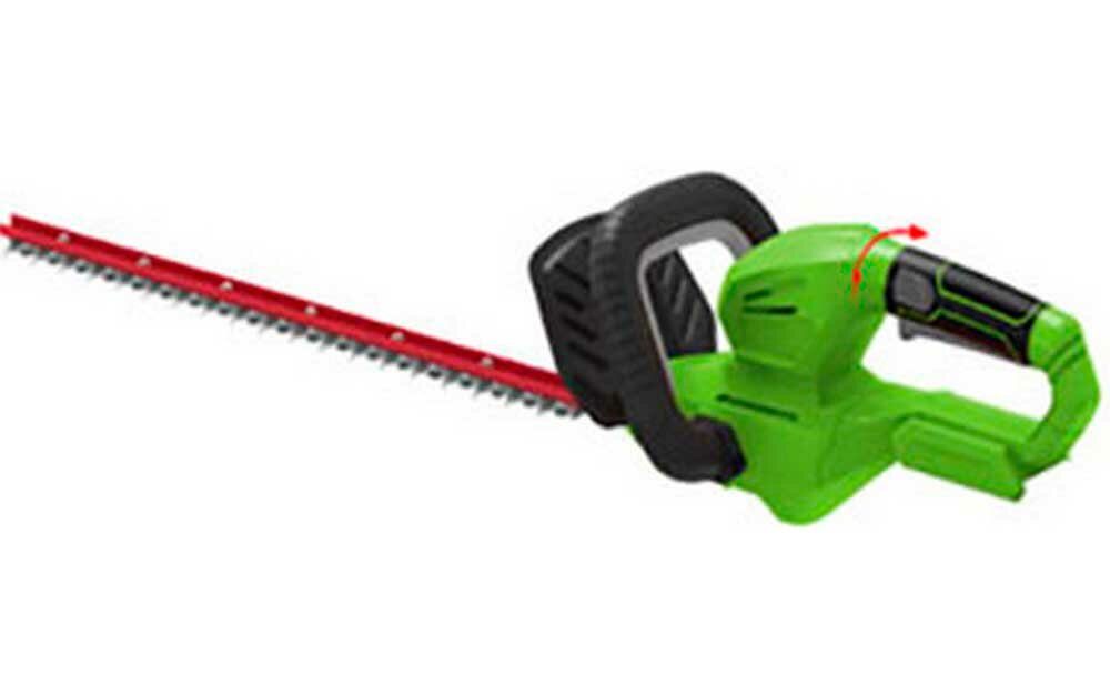 Кусторез аккумуляторный Greenworks G24HT56, 24V, 56см, без АКБ и ЗУ, зелёный 2205507