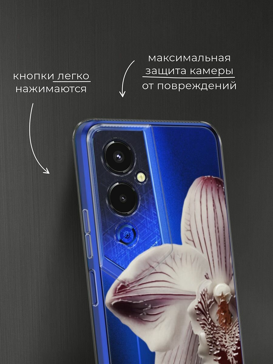 Чехол на Tecno Pova 4 pro / Техно Пова 4 Про с принтом Белая орхидея — фото 1