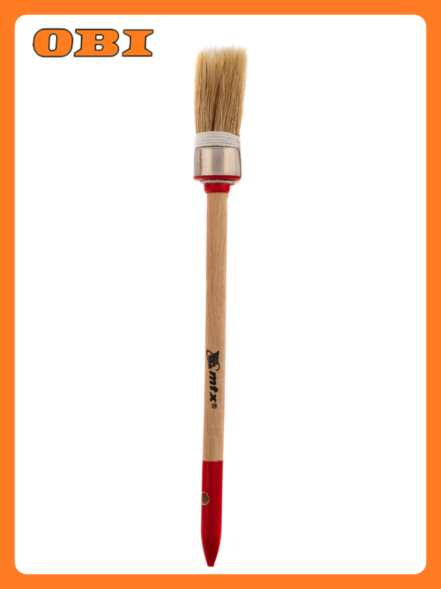 Кисть MTX Профи 82041, круглая, натуральная щетина, деревянная рукоятка, 20мм