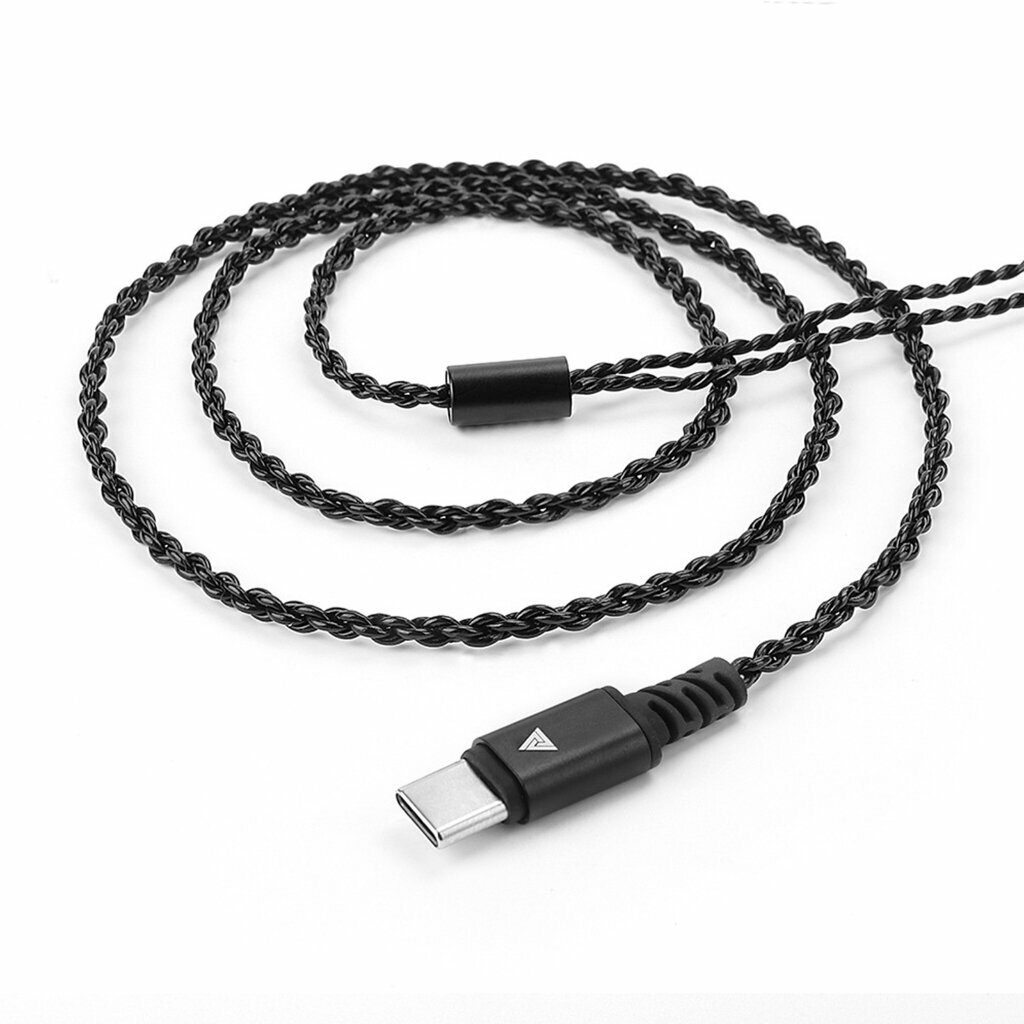Кабель для наушников High Fidelity с серебряным покрытием 4 жилы, Type-C/2pin