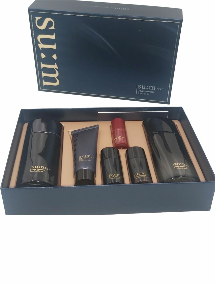 Набор косметики подарочный для мужчин SU: M37 Dear homme увлажняющий, антивозрастной, уходовыйабор косметики подарочный для мужчин SU: M37 Dear homme увлажняющий, антивозрастной