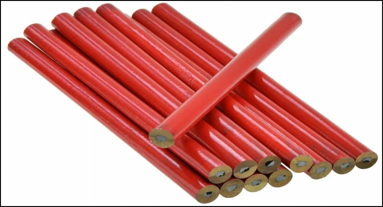 Карандаш малярный разметочный набор 12шт (чёрный грифель)