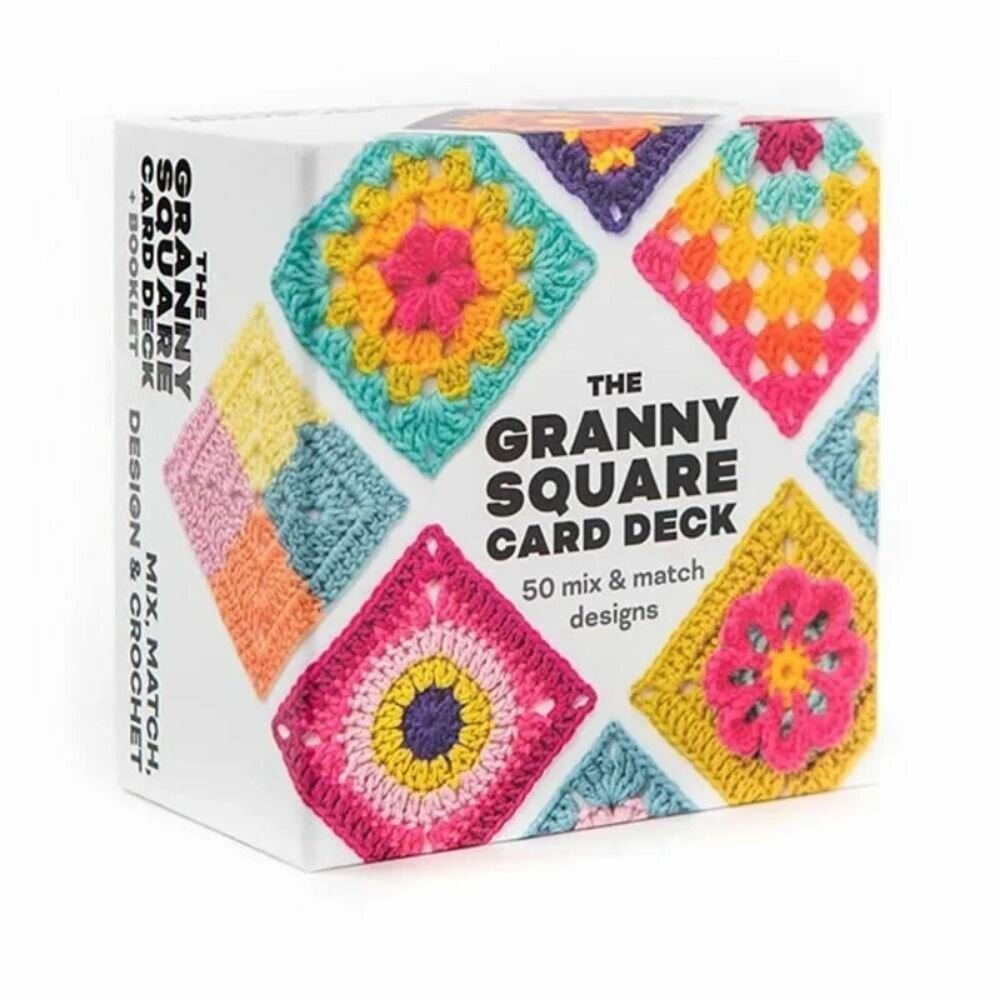 Крючок для вязания, набор карточек схем Granny Square, 50 мотивов для шали пледа сумки, обучающий буклет, подарок рукодельнице