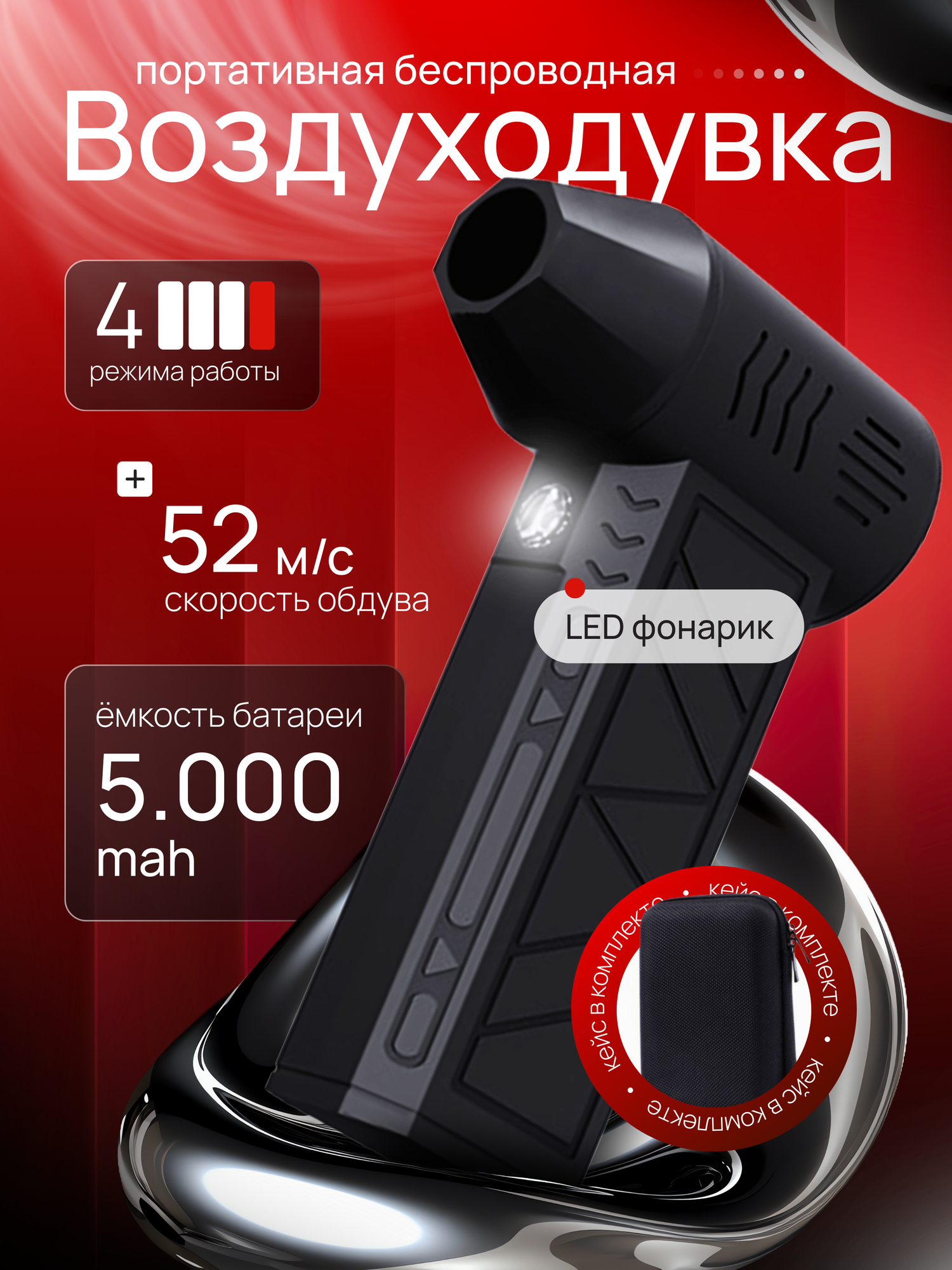 Воздуходувка, беспроводная, аккумуляторная, электрическая, портативный компрессор