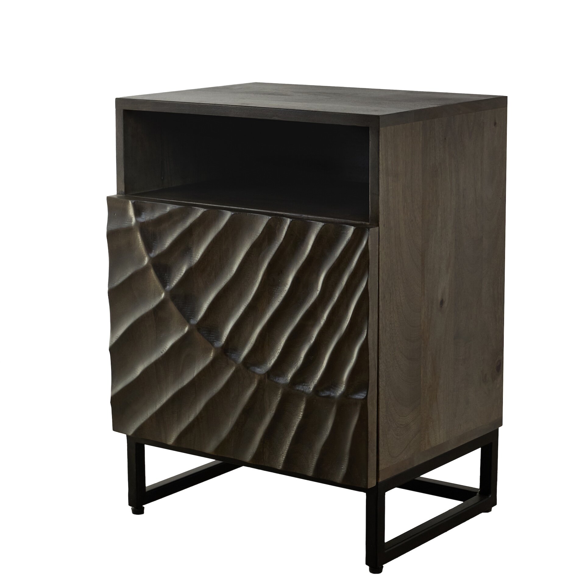 Прикроватная тумбочка из массива, лахара Грей