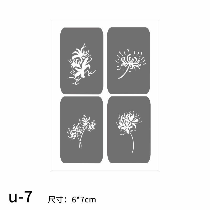 Трафарет для татуировки Bianhua, полуперманентный татуировочный сок, хна, спрей для татуировки, маленький размер для ключицы и руки