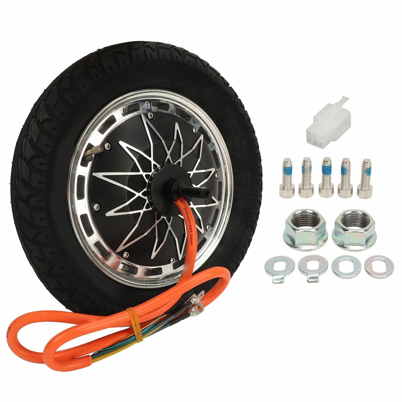 12-дюймовый электрический велосипедный мотор-колесо 48 В 72 В 5000 Вт дисковый тормоз бесщеточный мотор-колесо для электрического скутера