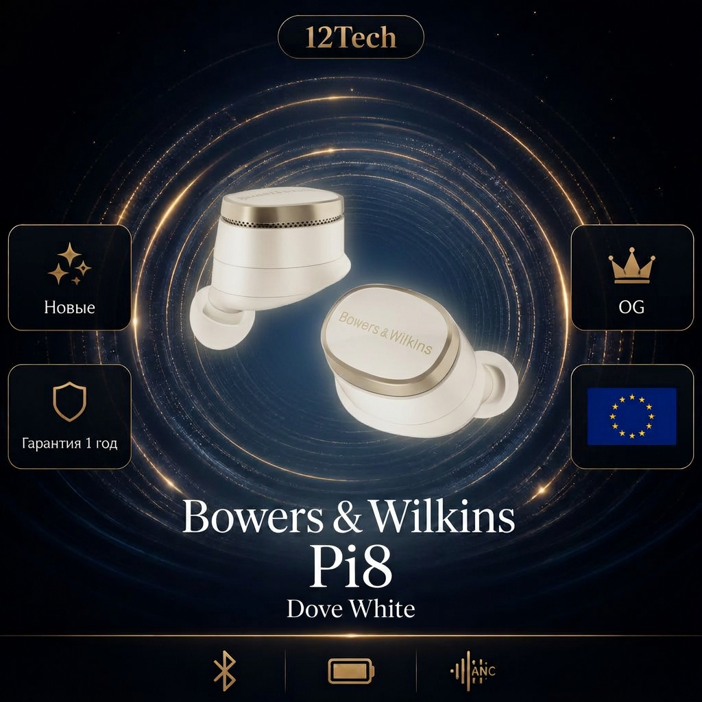 TWS Наушники True Wireless Bowers & Wilkins PI8, Dove White, бежевый