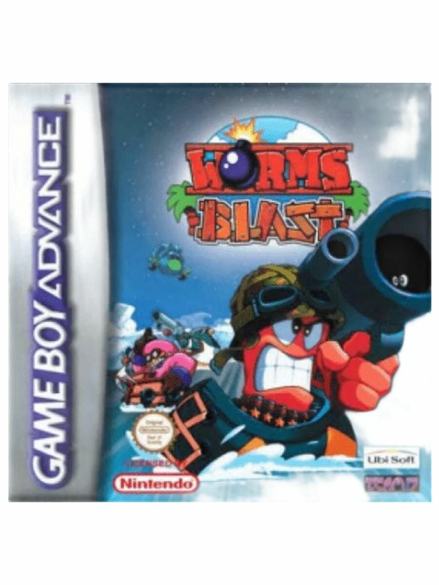 Worms Blast (Взрыв червей) GBA, рус. версия(Platinum) 64K-246