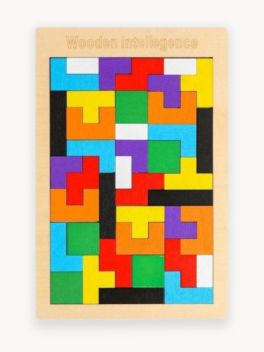 Деревянная головоломка "Тетрис" монтессори, танграм