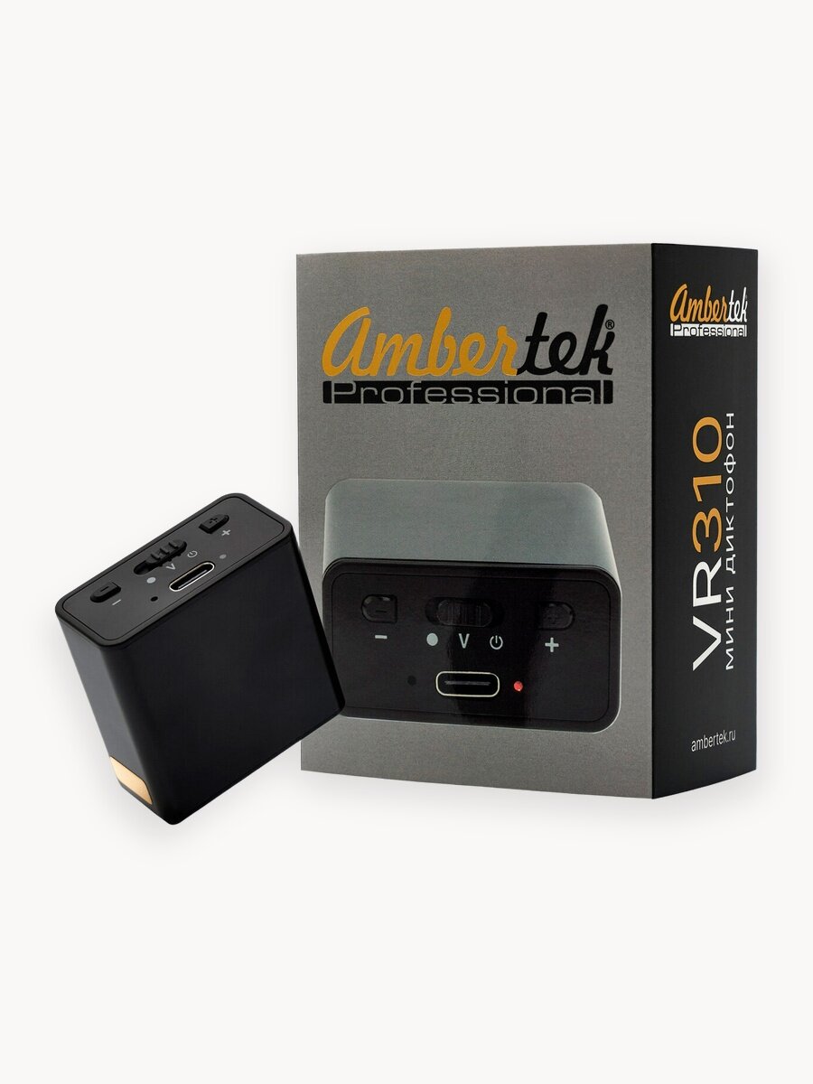 Мини диктофон Ambertek VR310 32Гб с записью до 280 часов и датчиком шума