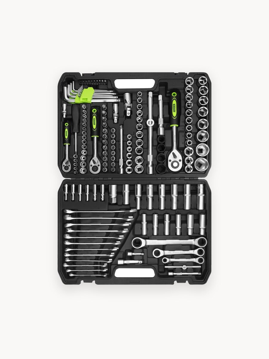 Набор инструментов 151 ARVIDEN 1/2", 1/4", 3/8 CRV вороток, биты