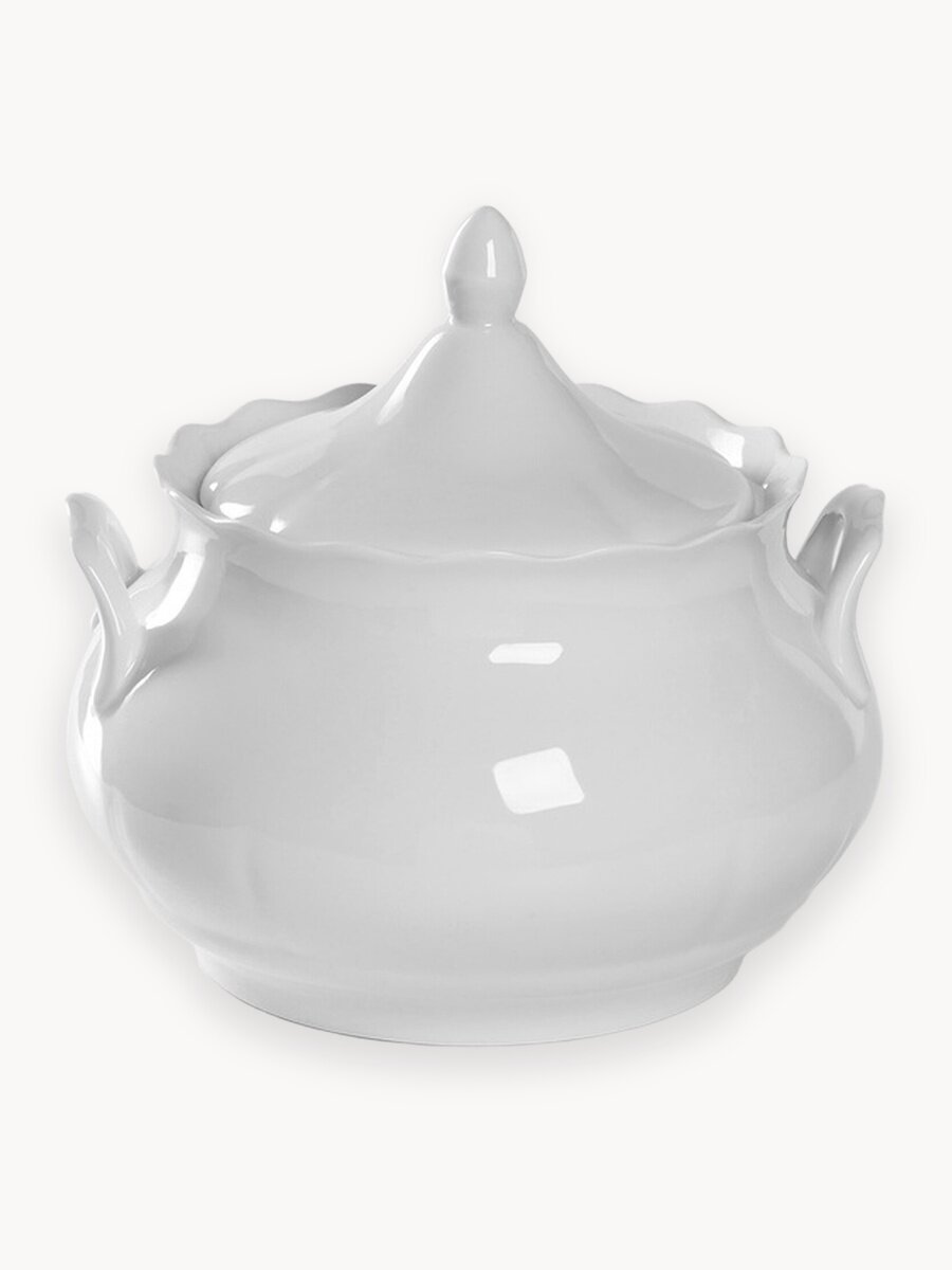 Супница Добрушский фарфоровый завод «Романс», фарфор, 3 л, белый