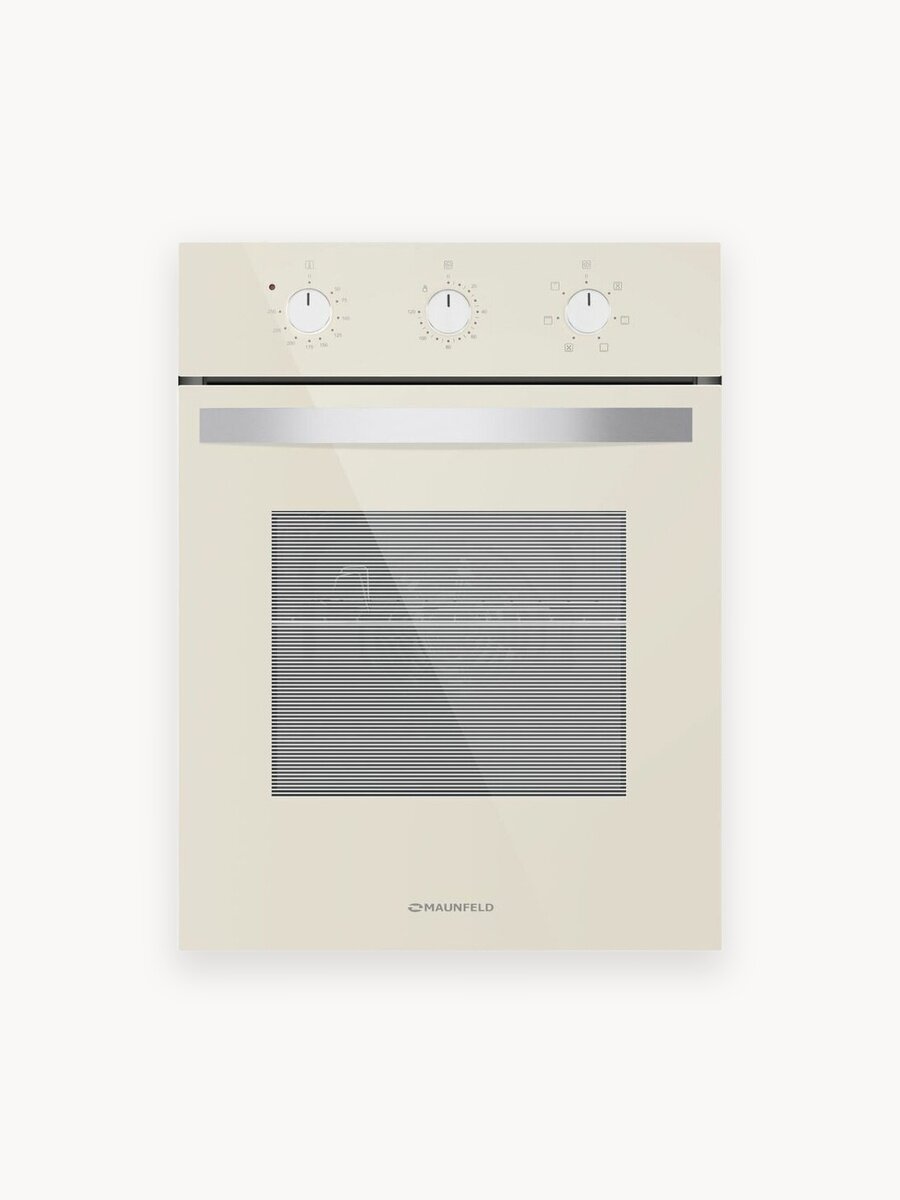 Духовой шкаф электрический встраиваемый MAUNFELD EOEC516BG бежевый, конвекция, гриль, 7 режимов, 45 см, 51 литр
