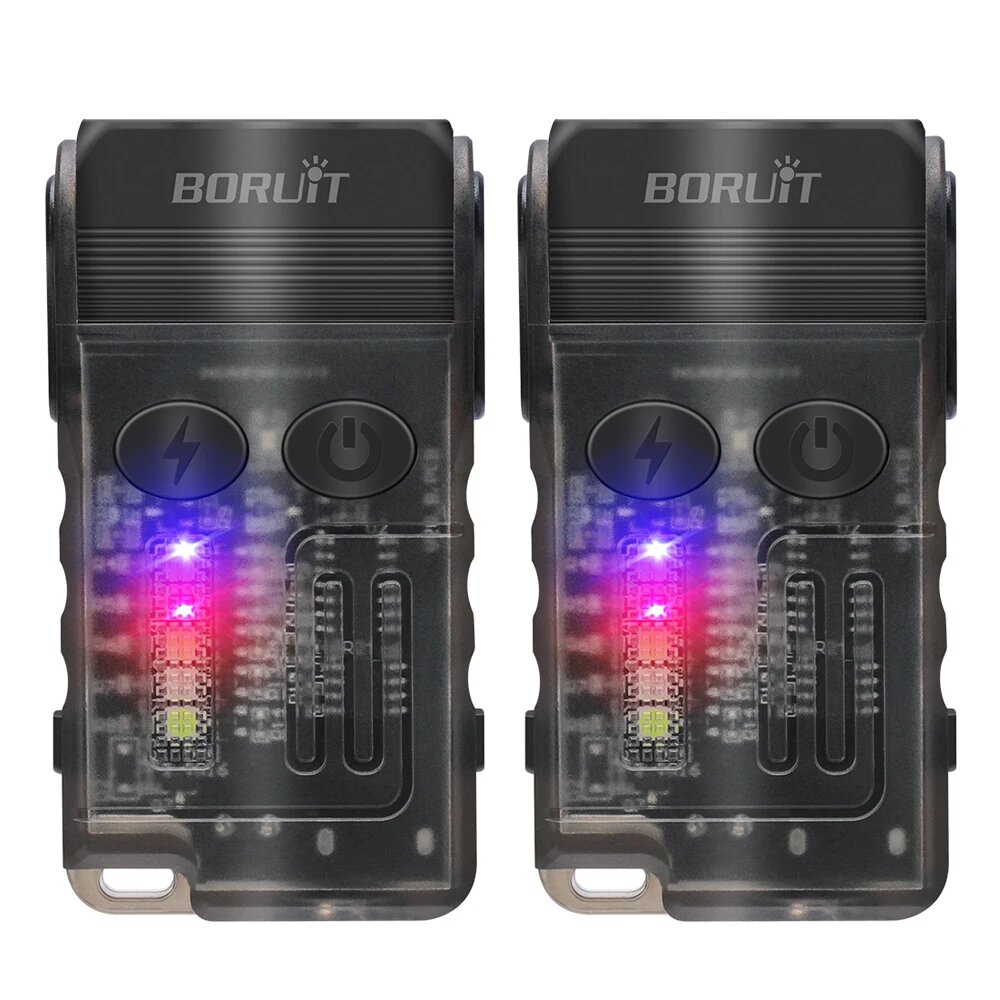 BORUiT V20 фонарь, черный, 2 шт.