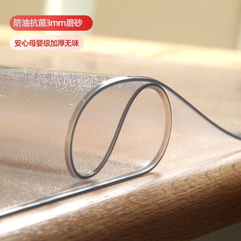 Прозрачный утолщенный мягкий стеклянный водонепроницаемый нескользящий маслостойкий не требующий мытья коврик для кофейного стола из ПВХ пластиковая кристальная тарелка скатерть