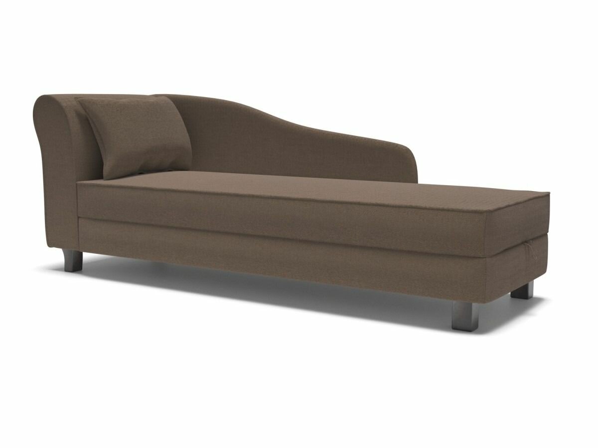 Диван кушетка Soft Element Ольгерд левый Brown, рогожка, диван кровать, мягкая, с ящиками для хранения белья, на кухню