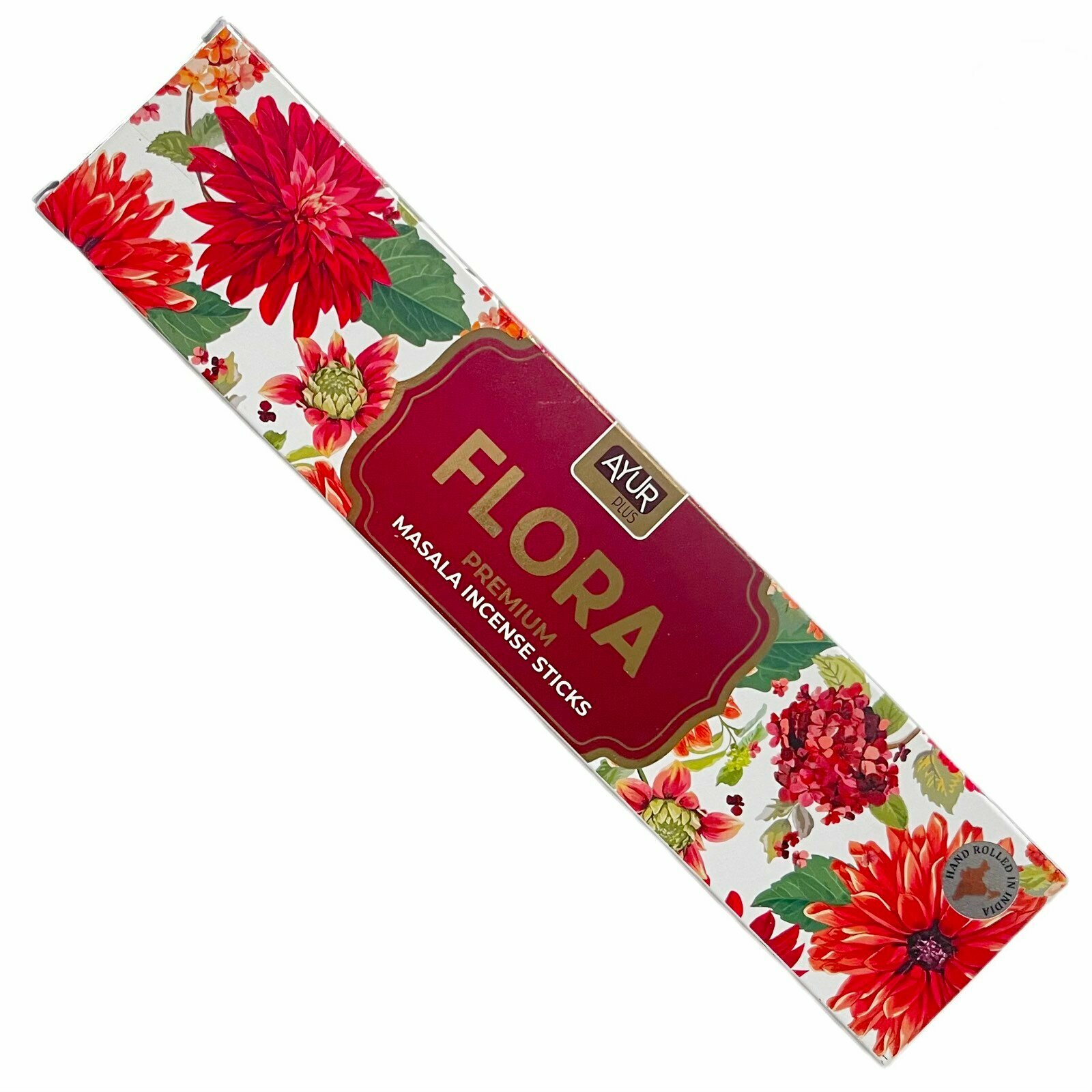 FLORA Premium Masala Incense Sticks, Ayur Plus (флора, ароматические масала палочки премиум-класса, Аюр Плюс), 18 г.
