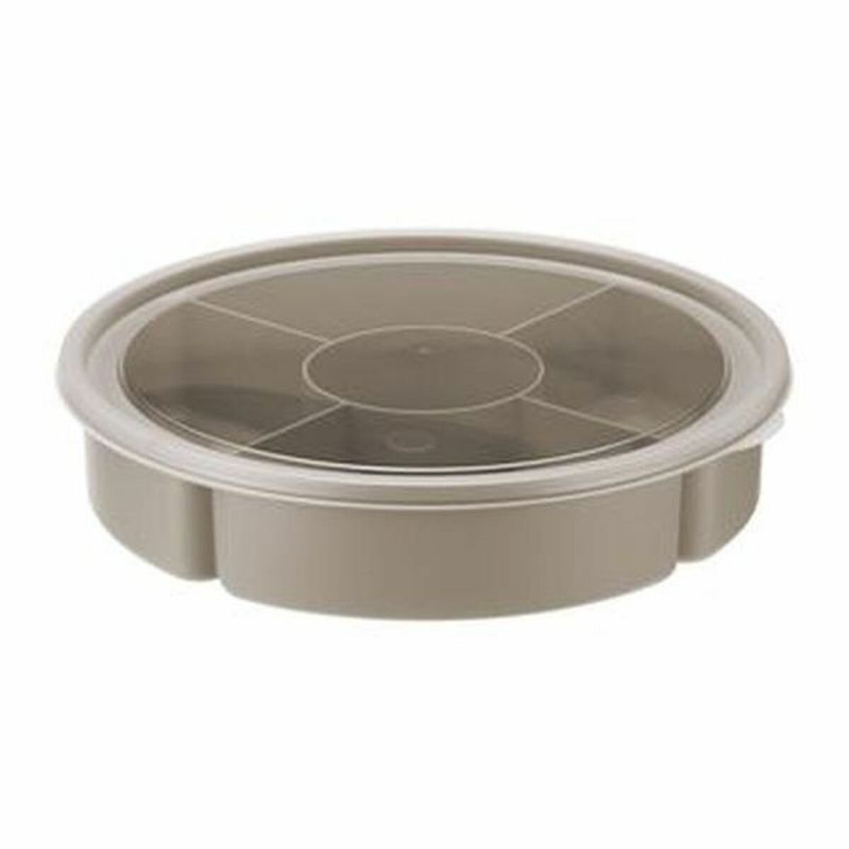 Менажница с крышкой 5 секций (4*400мл, 1*220мл), цвет Капучино, пластик