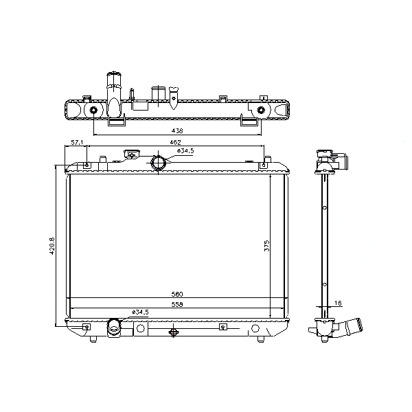 NISSENS 69400 (1770062J00 / 1770062J00000 / 1770063J00) радиатор системы охлаждения suzuki: Swift (Свифт) III (sg) 1.3 /