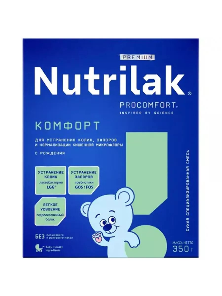 Смесь Nutrilak Premium Комфорт, сухая, для детей с рождения, 350 г