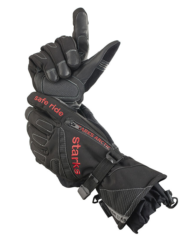Снегоходные перчатки STARKS ARCTIC, Черные красные, размер L