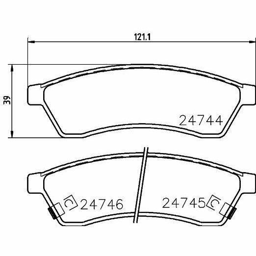 Колодки тормозные дисковые комплект Chevrolet, MINTEX MDB3020 (1 шт.)
