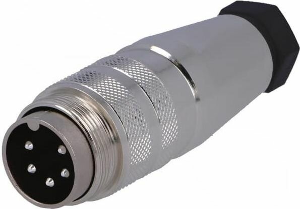Разъем AMPHENOL C091 31H005 100 2 Разъем: M16 вилка "папа" пайка на провод PIN: 5 5А 300В прямой 1шт