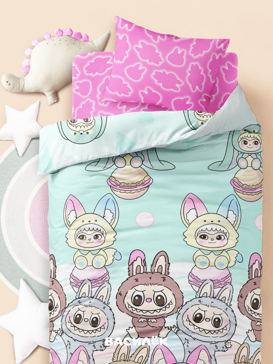 Детское постельное белье Василек юниор, Бязь, хлопок 100%, Лабумания