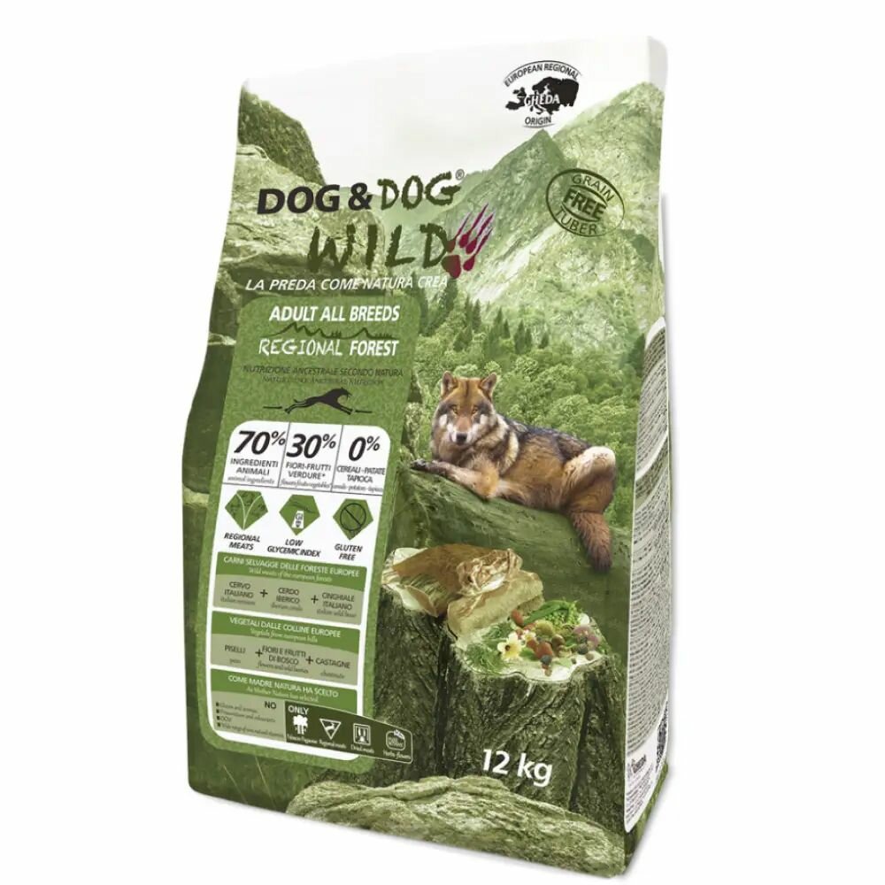 Dog & Dog Wild Regional Forest Сухой корм для собак, с кабаном, 12 кг
